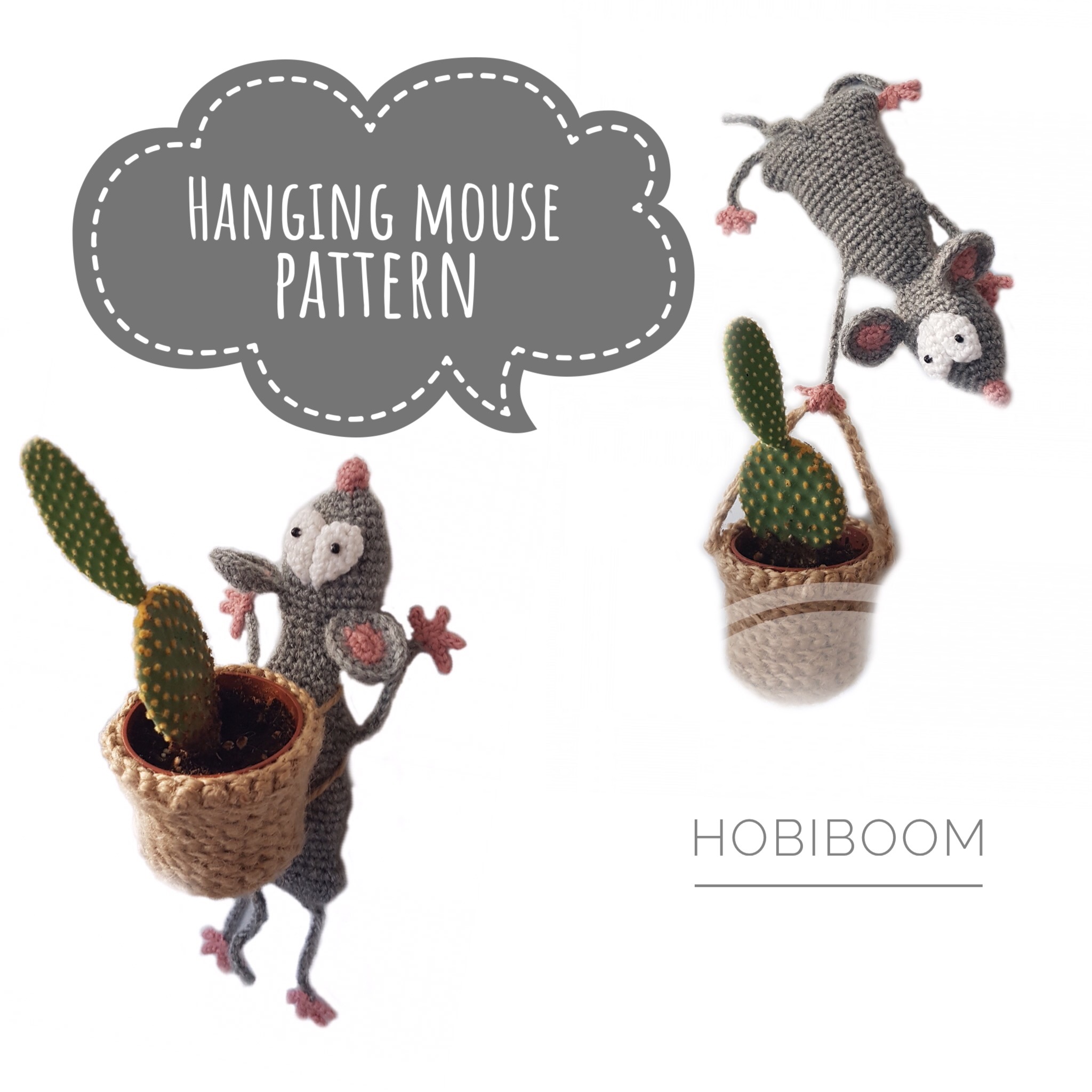 Mouse planter crochet pattern - Inspire Uplift