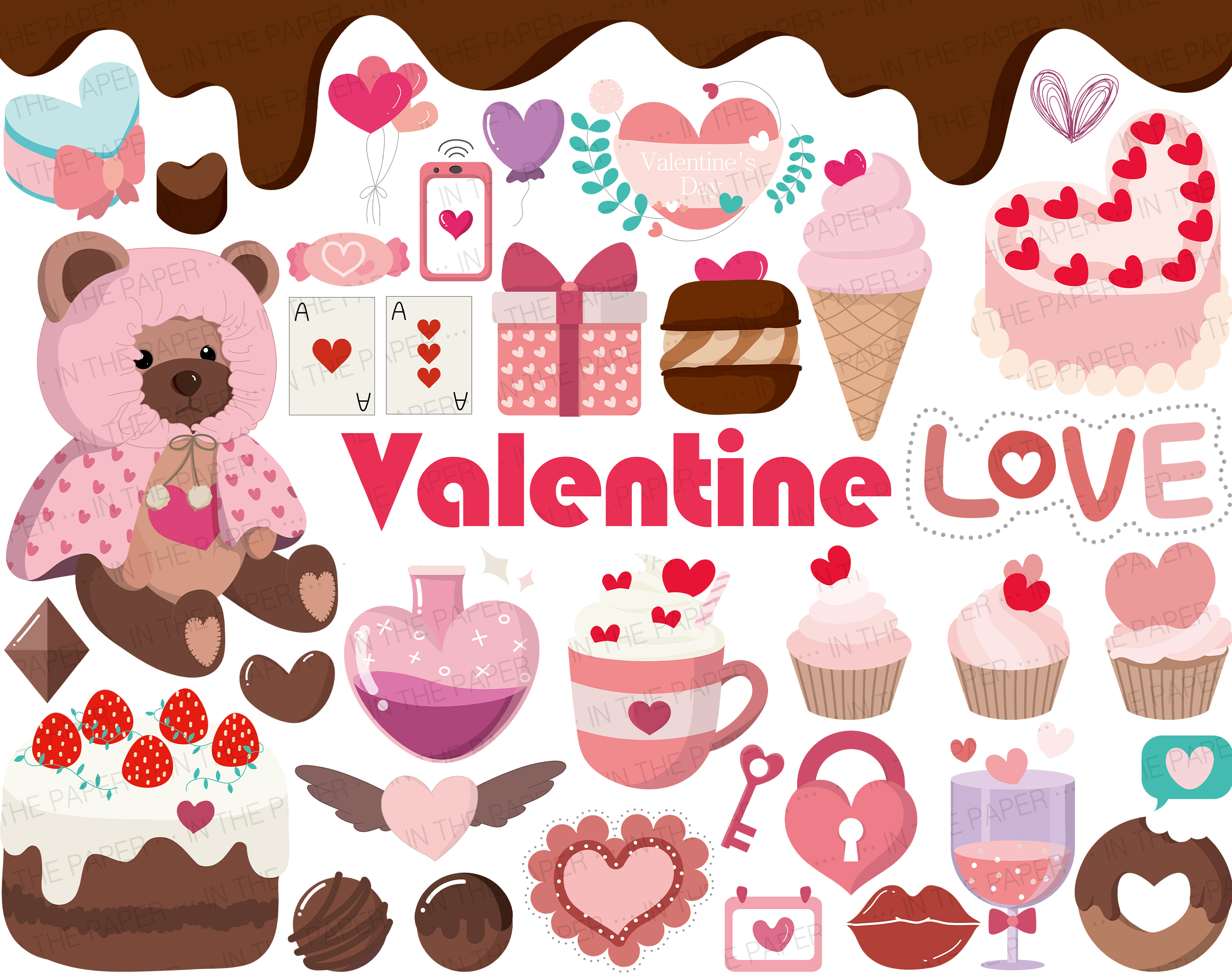 VALENTINES DAY | Chocolate | Teddy Bear | Gift | SVG | PNG | Inspire Uplift