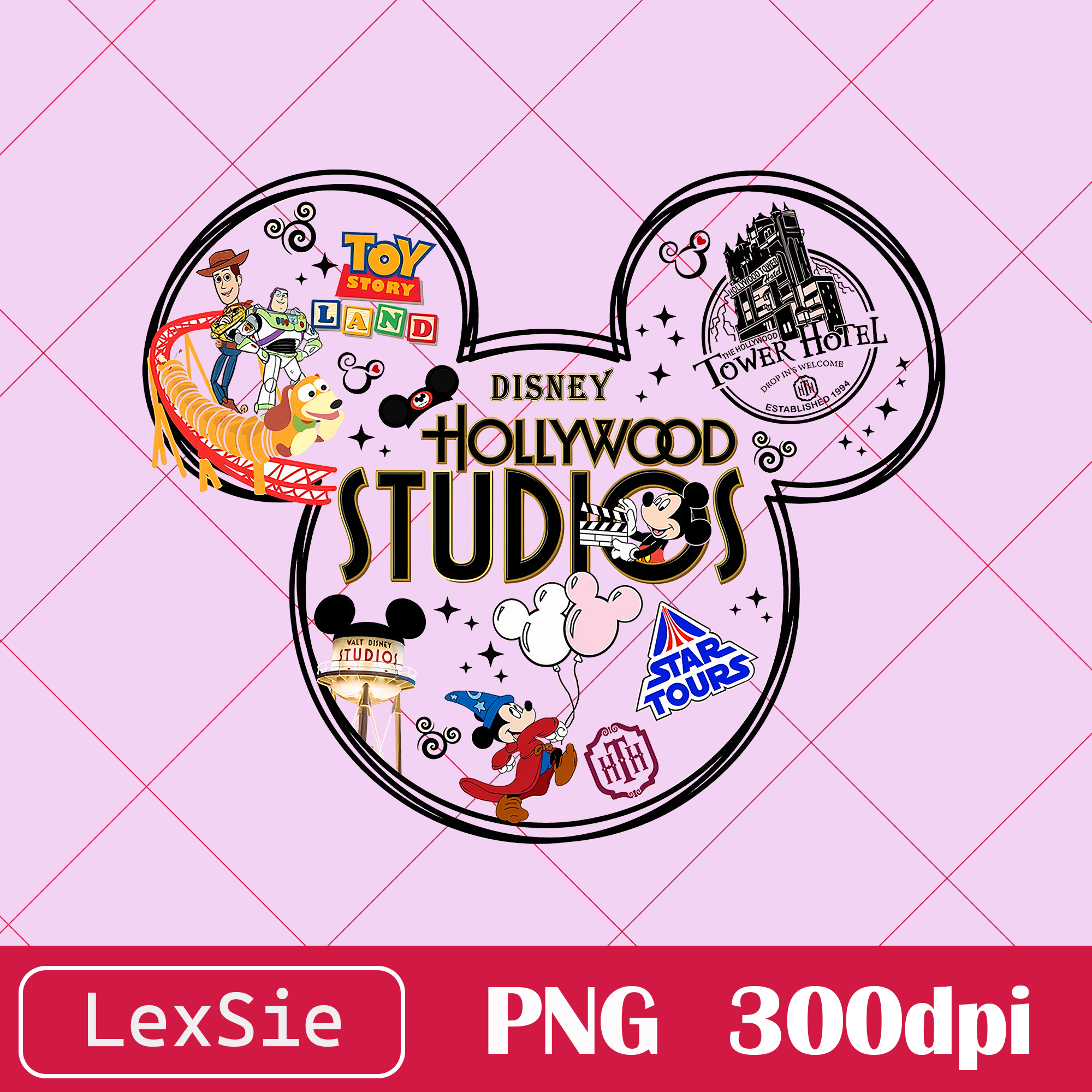 Cute Disney Hollywood Studios Png, Retro Disney Studio Trip - Inspire ...