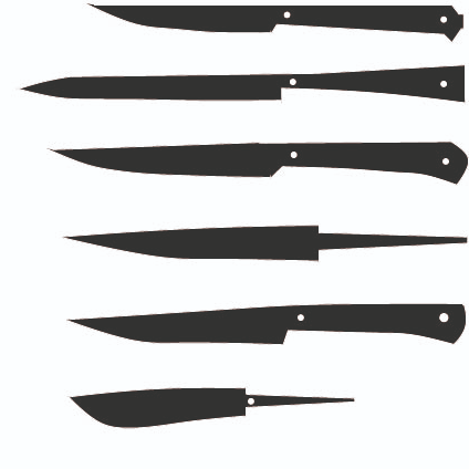 Laser cutting knife set DXF file - Inspire Uplift