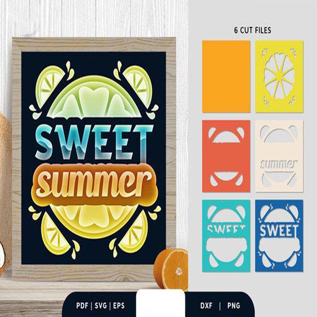 Fresh Summer Fruit 3D Shadow Box, Shadow Box Template, Paper | Inspire ...