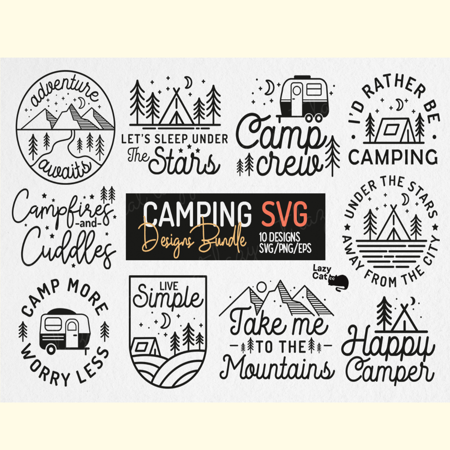 Camping SVG Bundle | Inspire Uplift