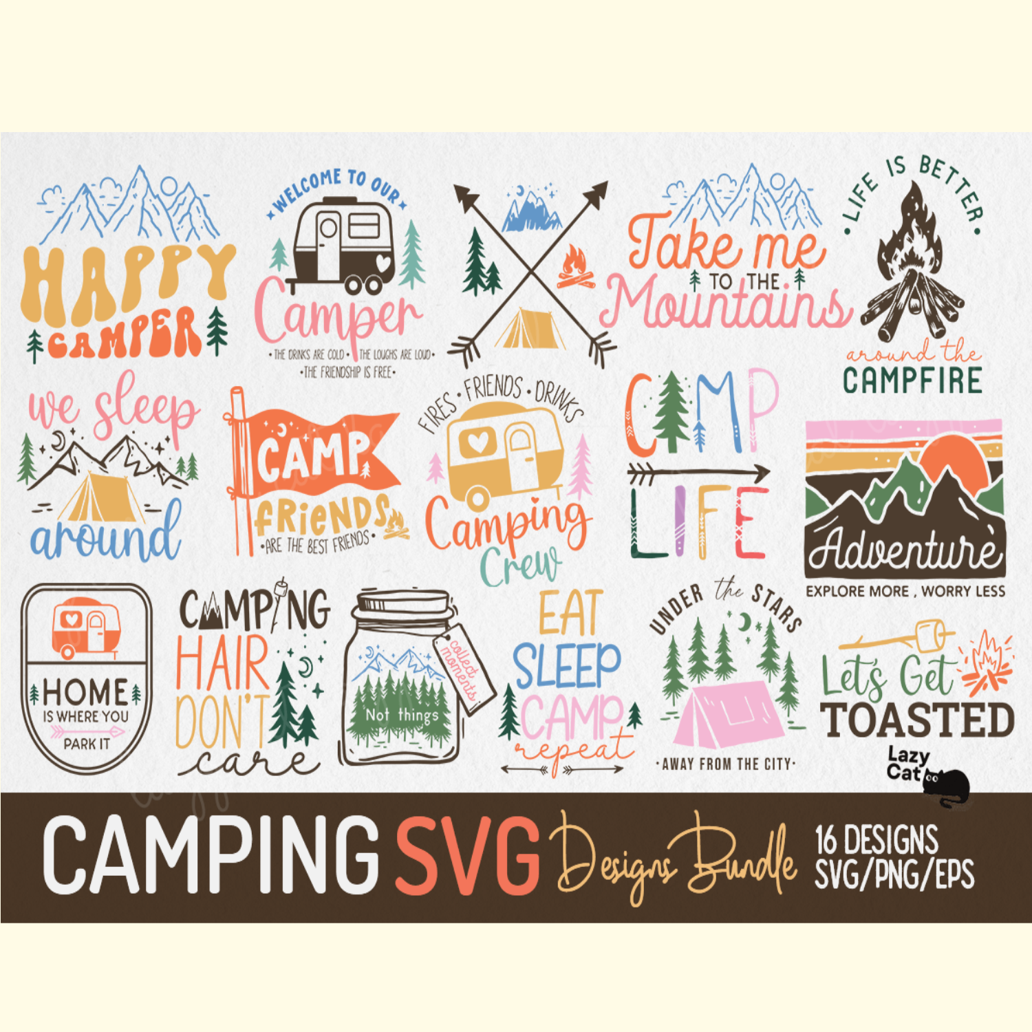 Camping SVG Design Bundle | Inspire Uplift
