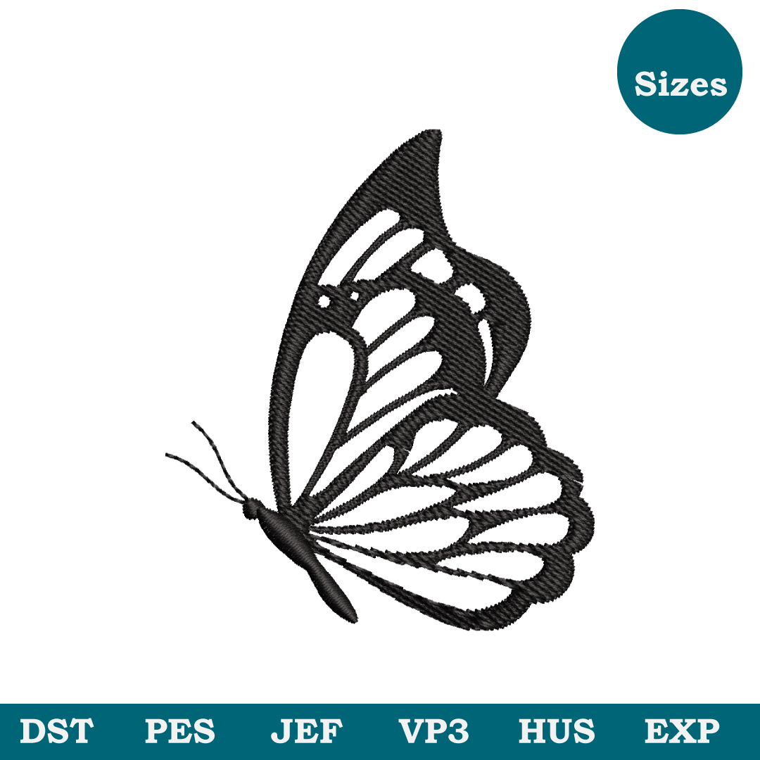 Butterfly Machine Embroidery Design File 6 Sizes, Pes, Dst, | Inspire ...
