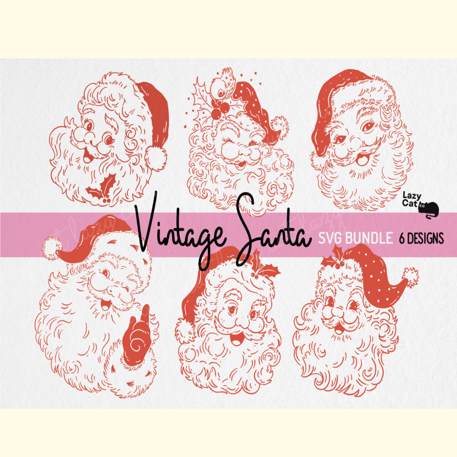 Christmas Vintage Santa SVG Bundle - Inspire Uplift