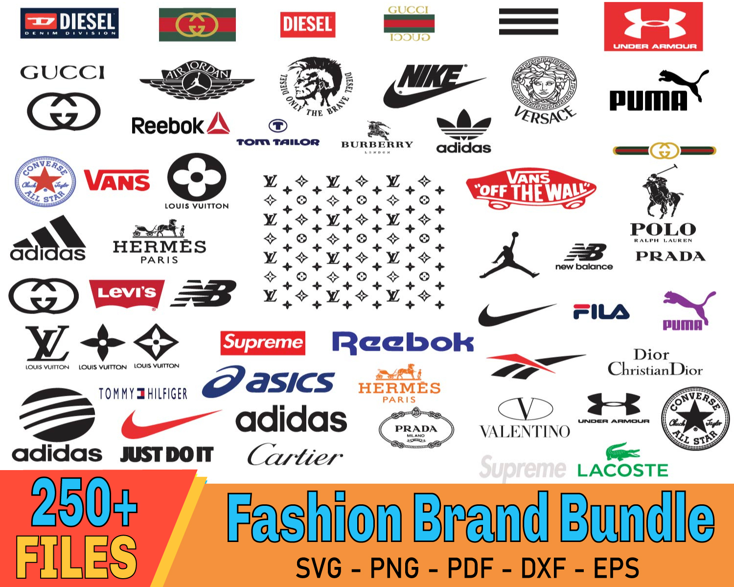 Brand Logo Svg Bundle, Luxury Brand Logo Svg, Fashion Brand | Inspire ...
