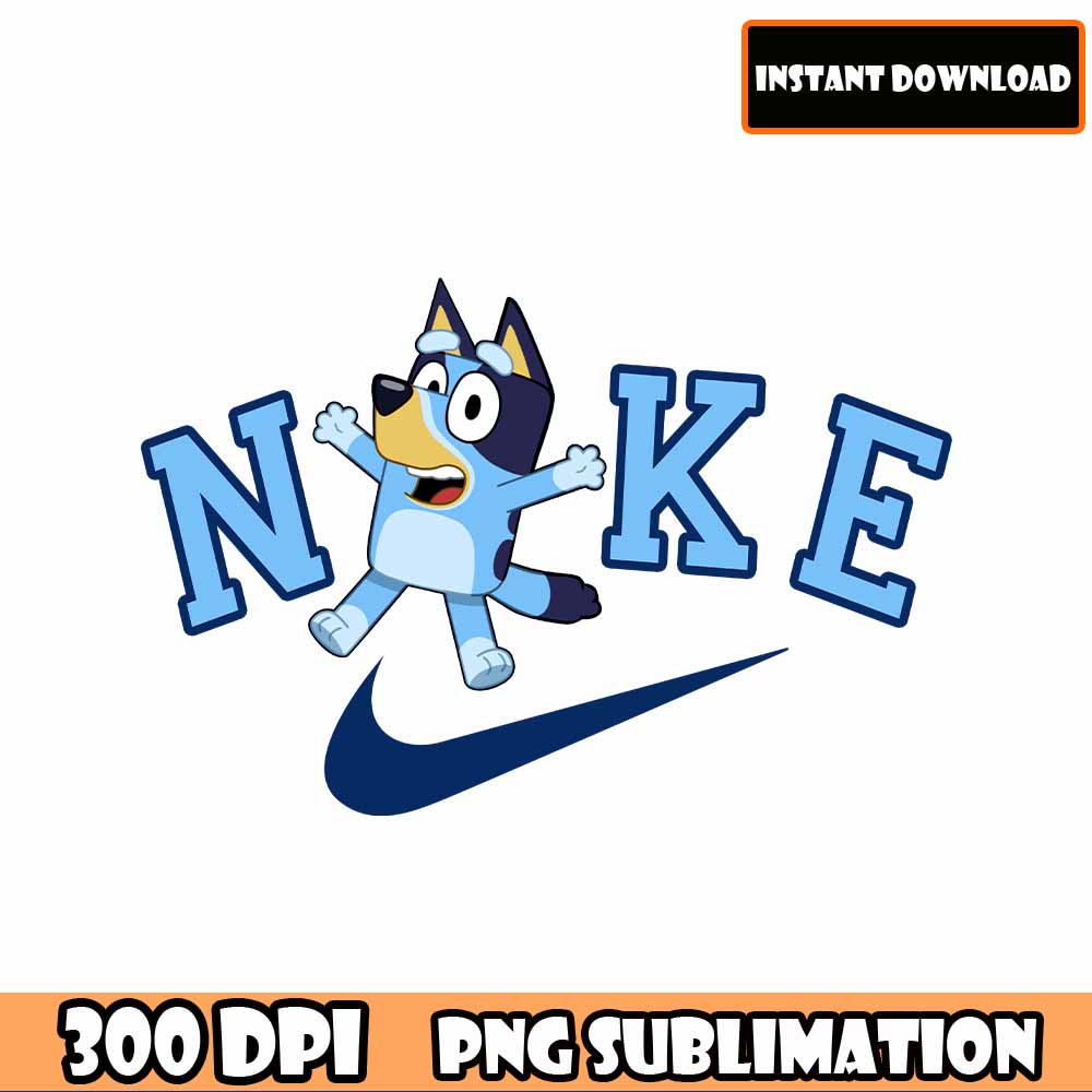 Bluey NIKE PNG/ Bluey image/ Bluey sublimation/ Bluey design | Inspire Uplift