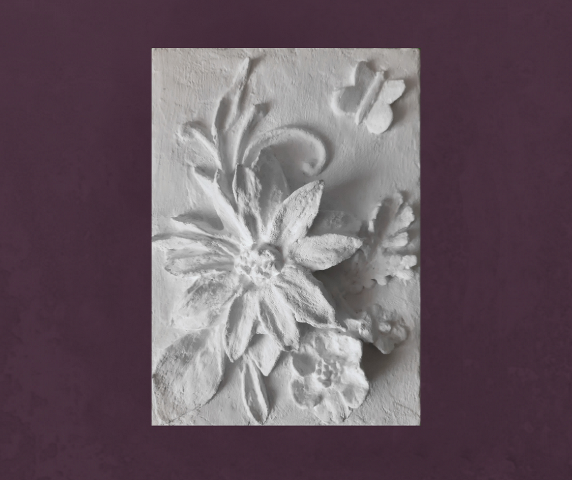 Small white bas-relief original panno 3d wall art gypsum bot | Inspire ...