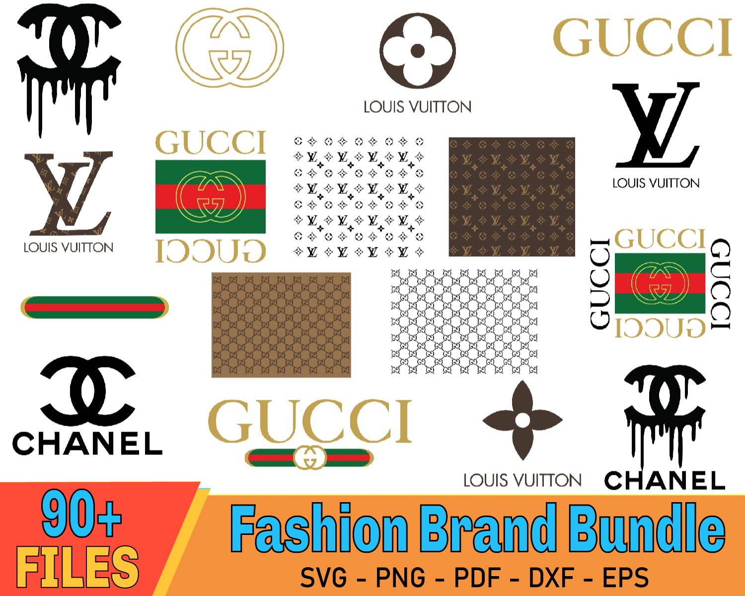 Brand Logo Svg Bundle, Luxury Brand Logo Svg, Fashion Brand | Inspire ...