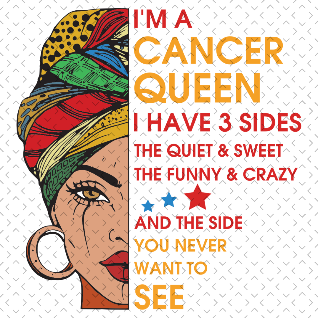 Im A Cancer Queen I Have 3 Sides Svg, Birthday Svg, Im A Can | Inspire ...