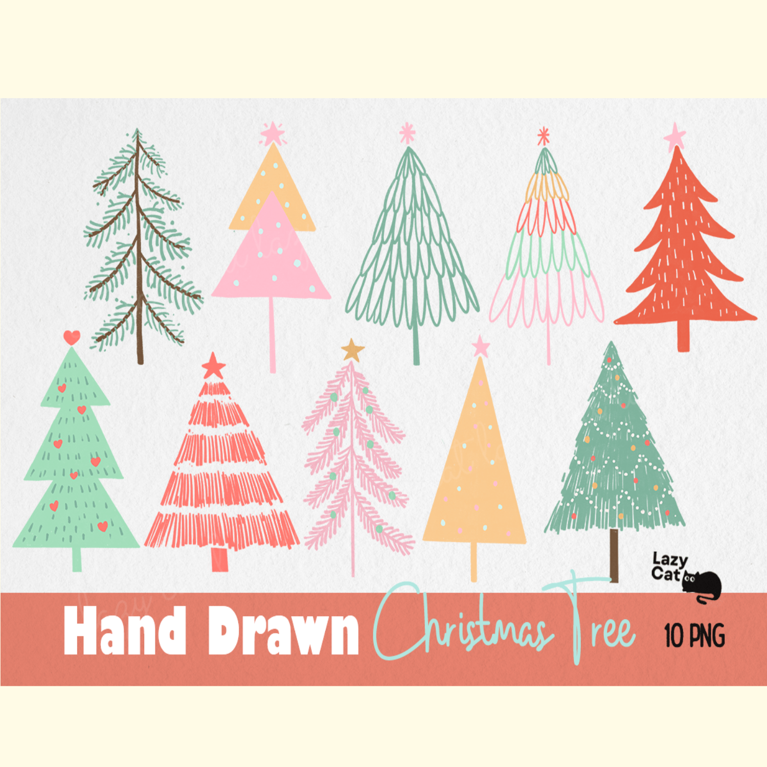 Hand Drawn Christmas Tree PNG Clipart - Inspire Uplift