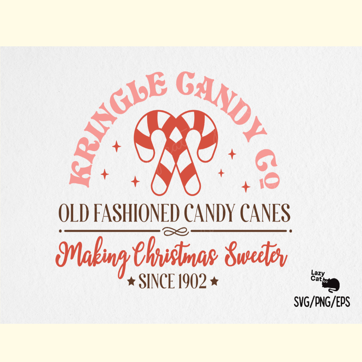 Kringle Candy Co Christmas Sign SVG | Inspire Uplift