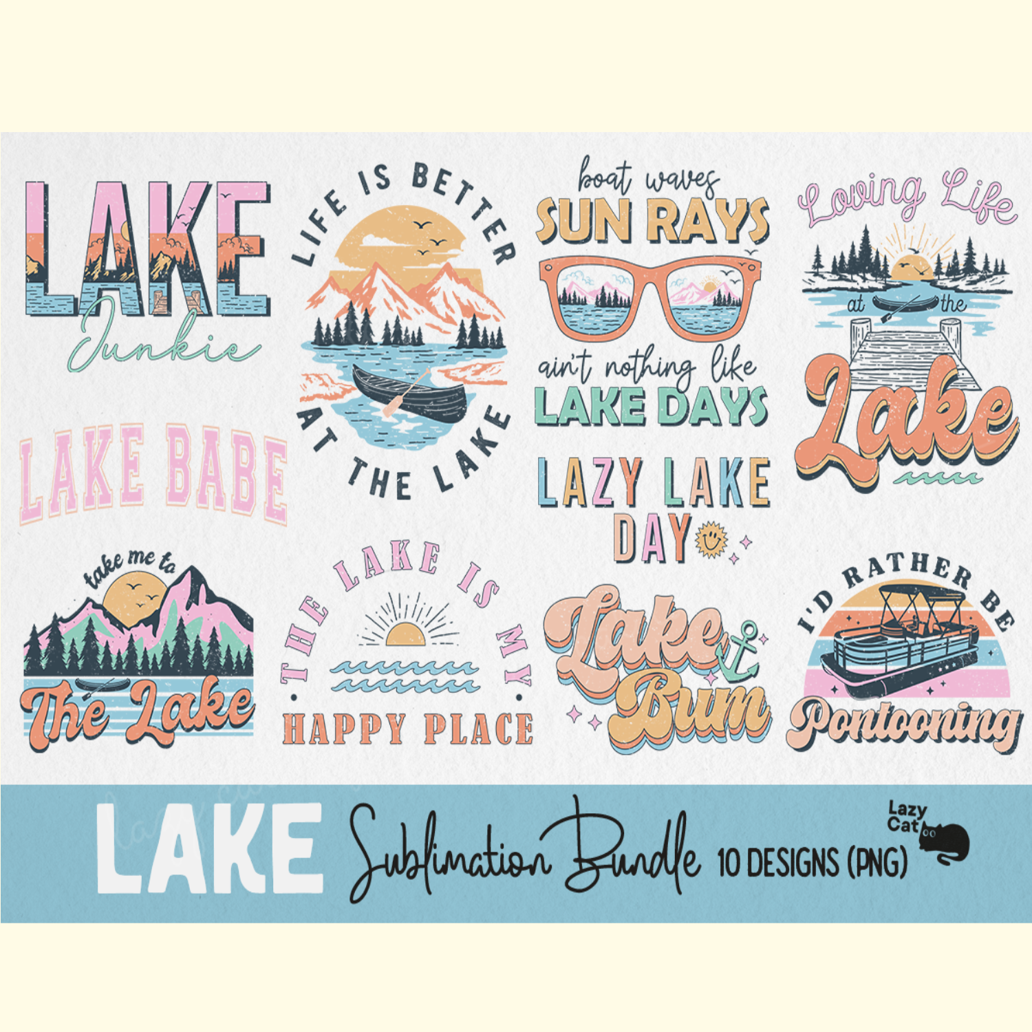 Lake PNG Sublimation Bundle | Inspire Uplift