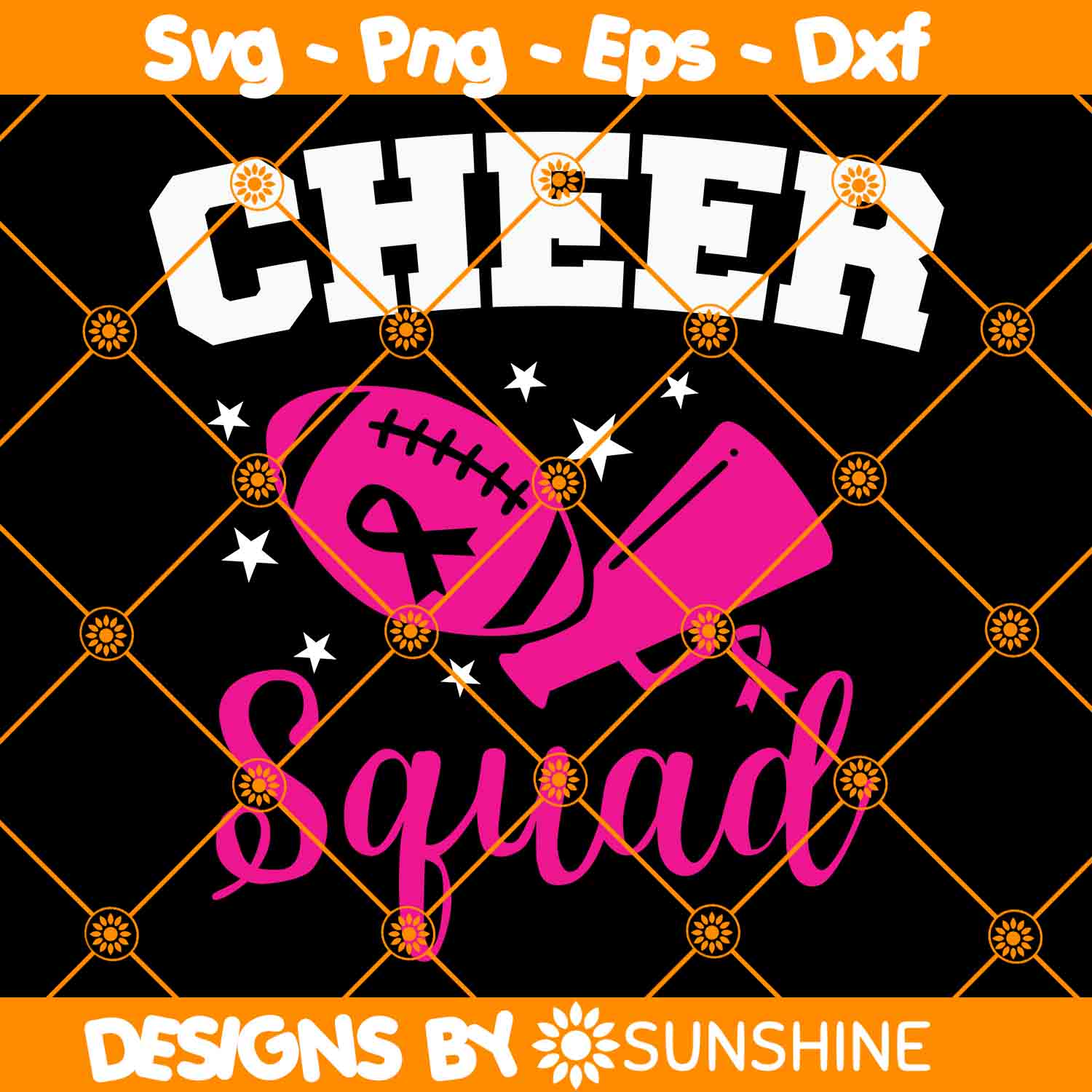 Cheer Squad Svg, Pink Ribbon Football SVG, Support Squad SVG - Inspire ...
