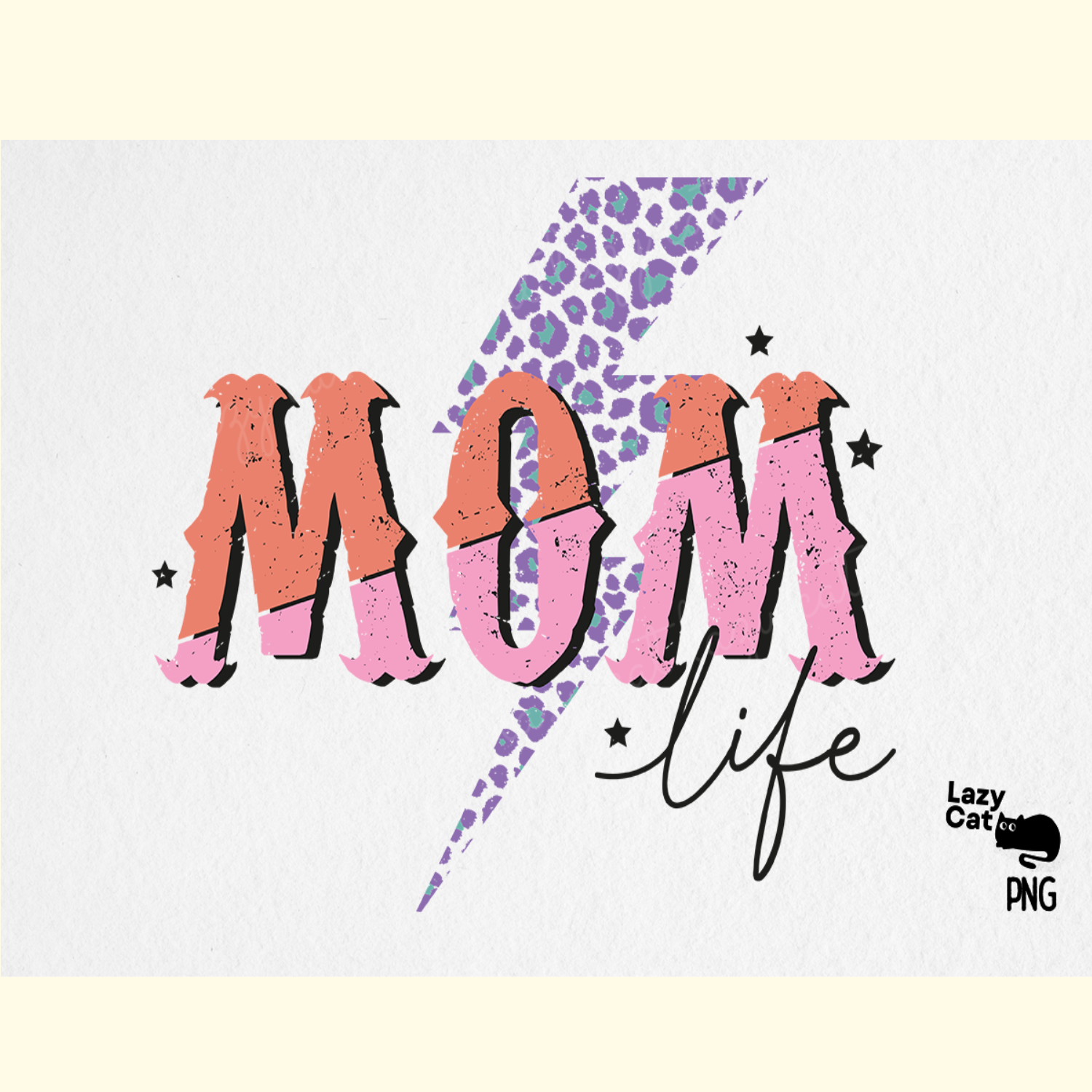 Mom Life Lightning Bolt PNG Sublimation | Inspire Uplift