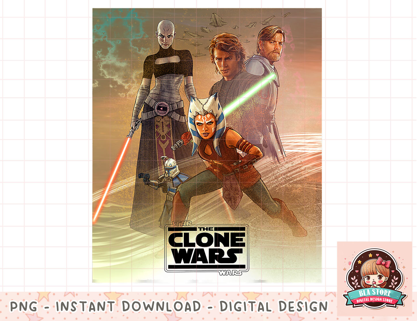 Star Wars Celebration Mural The Clone Wars Logo png | Inspire Uplift