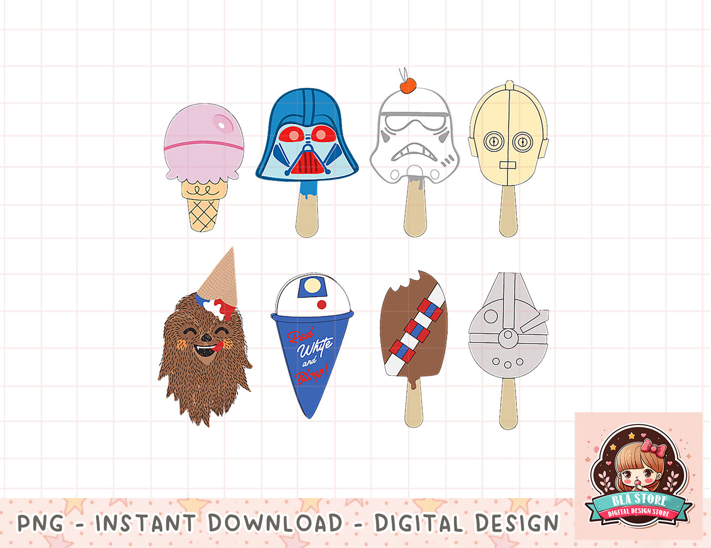 Star Wars Characters as Nostalgic Ice Cream png | Inspire Uplift