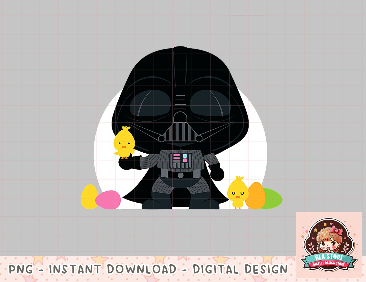 Star Wars Darth Vader Kawaii Easter Cartoon png | Inspire Uplift