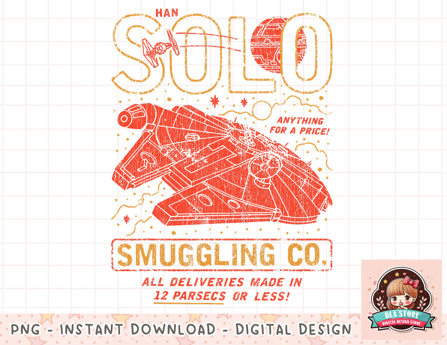 Star Wars Han Solo Smuggling Co. Poster png | Inspire Uplift