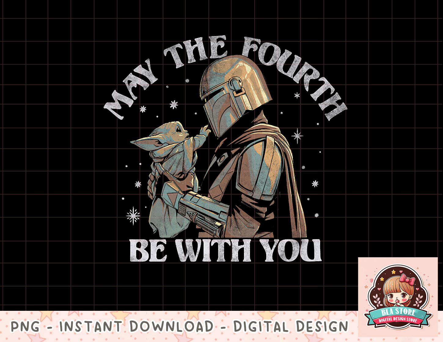 Star Wars May The Fourth Be With You Stamp png | Inspire Uplift