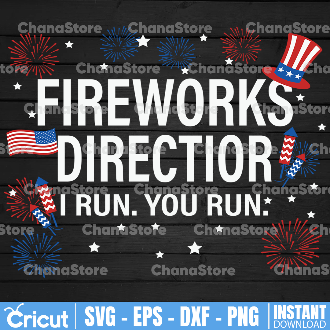 Fireworks Director SVG 4th Of July Flag Fireworks Firecracke | Inspire ...