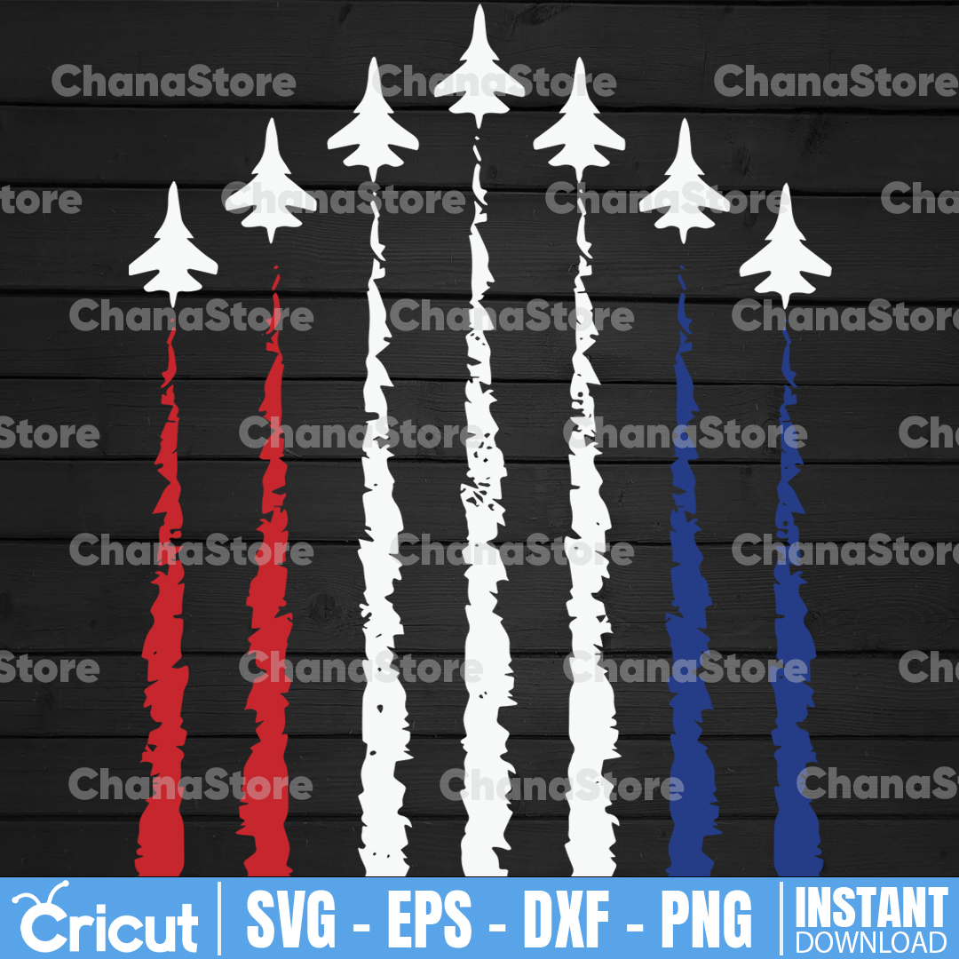 American Flag Jet Fighter SVG, 4th of July SVG, Distressed U | Inspire ...