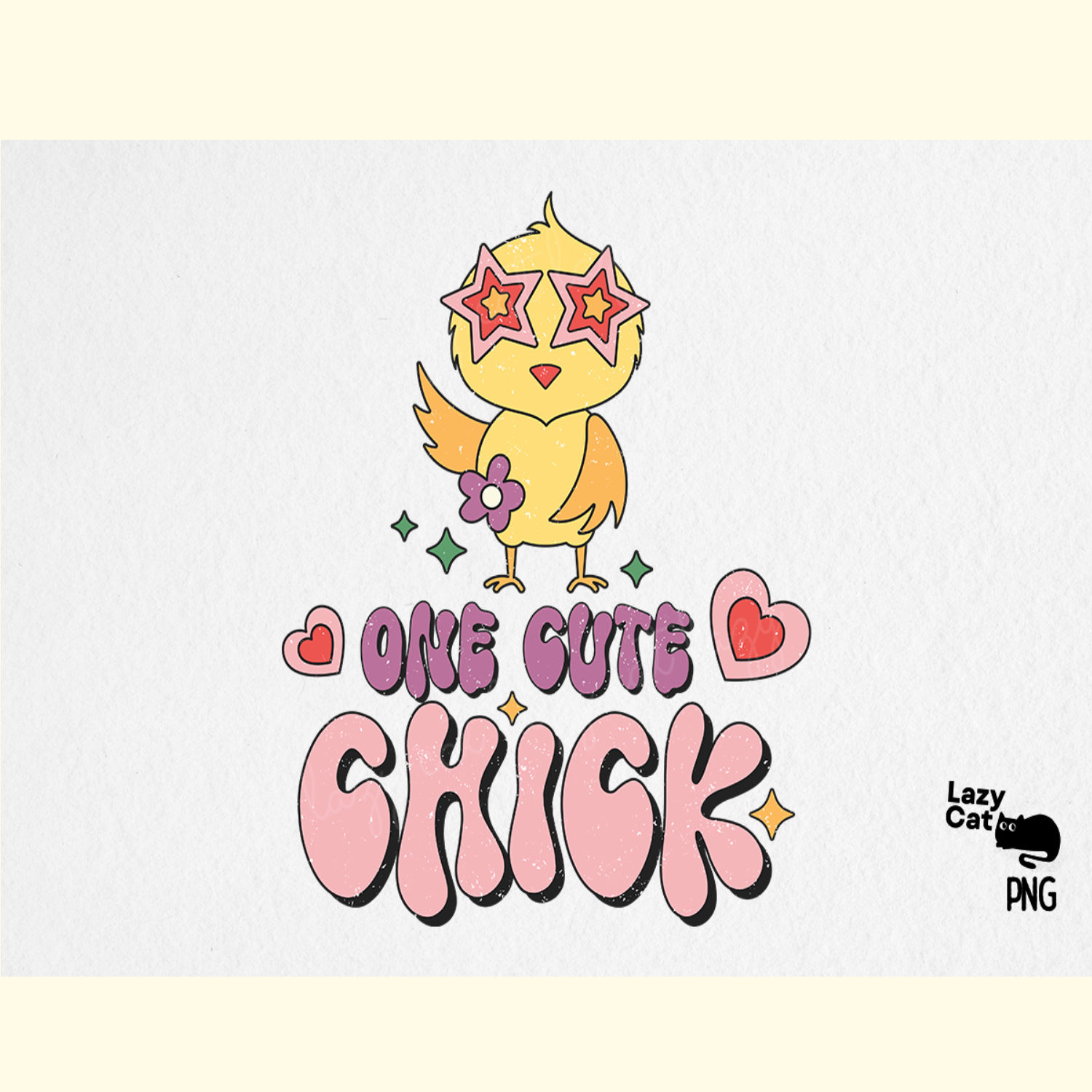 Retro Easter Chick PNG Sublimation | Inspire Uplift