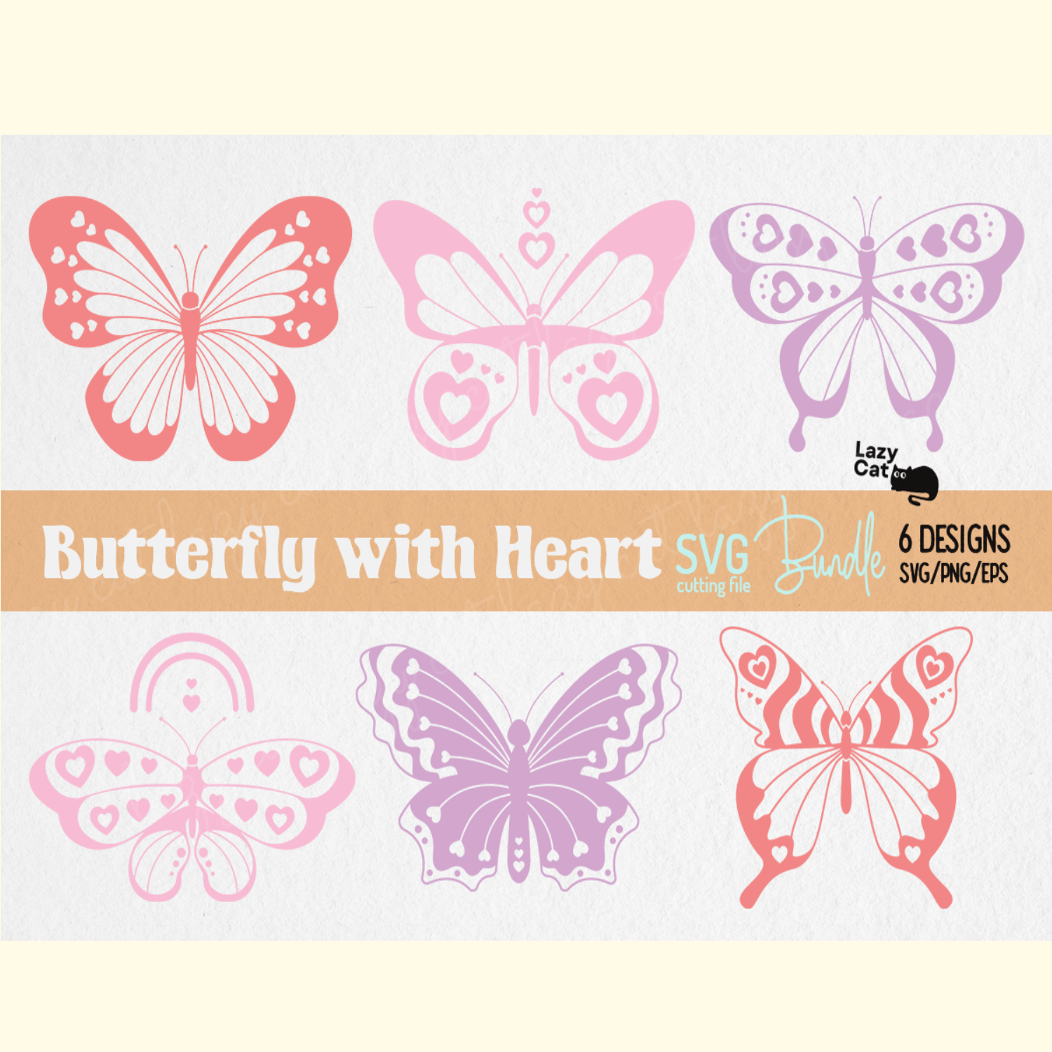 Valentines Butterfly Heart SVG Bundle | Inspire Uplift