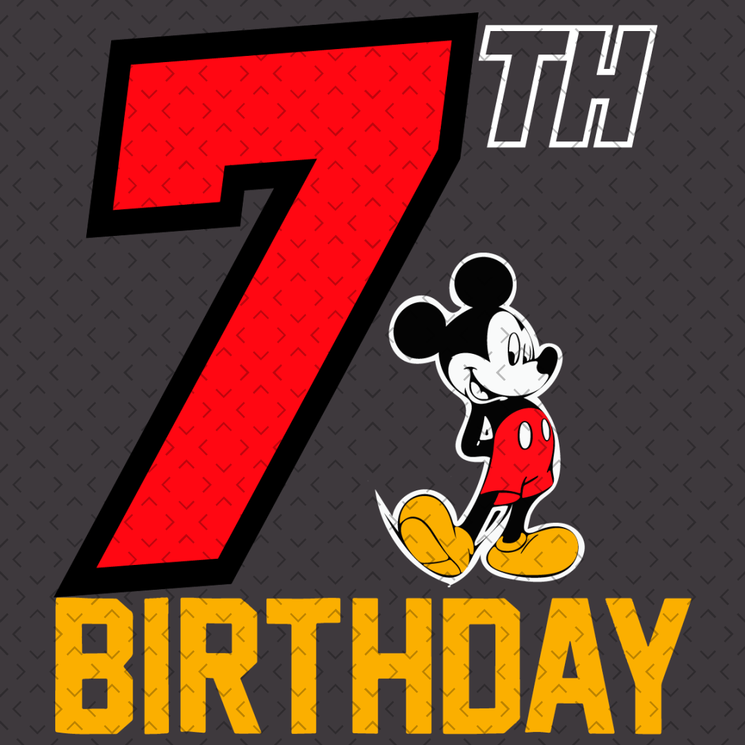 Mickey 7th Birthday Svg, Birthday Svg, 7th Birthday Svg, 7 Y - Inspire ...