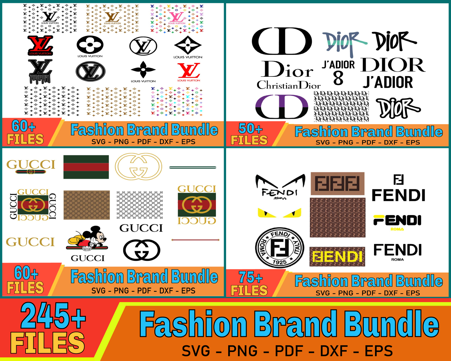 Brand Logo Svg Bundle, Luxury Brand Logo Svg, Fashion Brand | Inspire ...