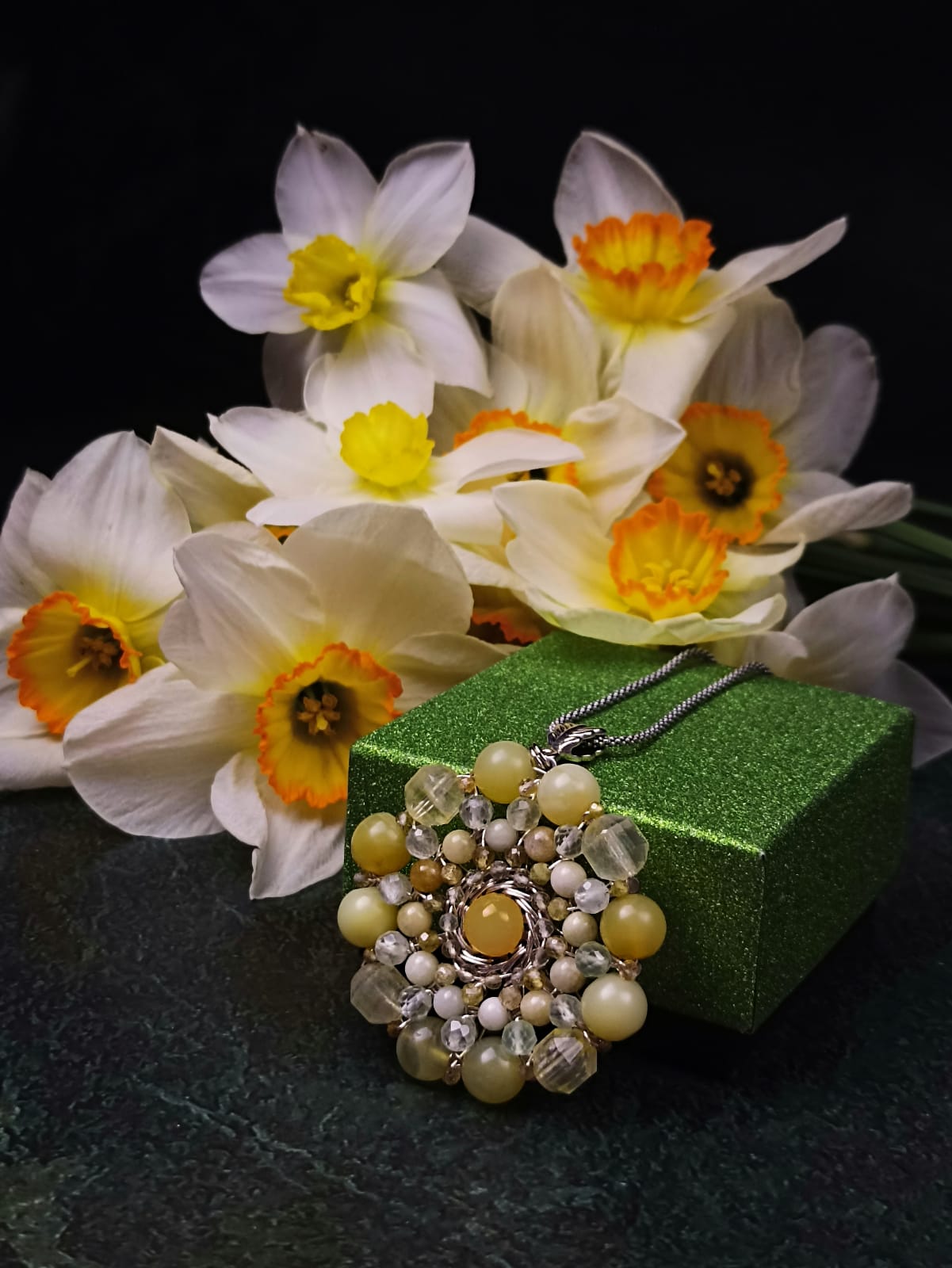 jewelry mandala, luxurious neck pendant made of semiprecious - Inspire ...