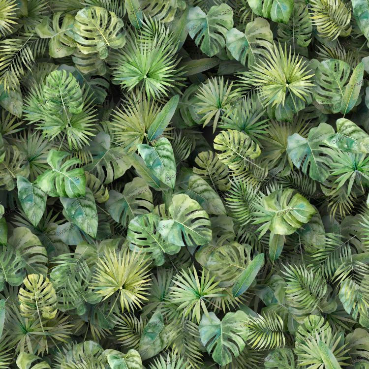 Watercolor Jungle Background 22 Seamless Tileable Repeating | Inspire ...