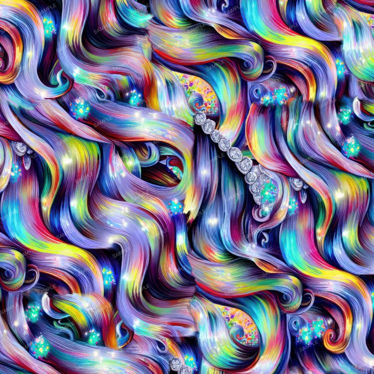 Bejewelled Rainbow Mane Hair 44 Seamless Tileable Repeating | Inspire ...