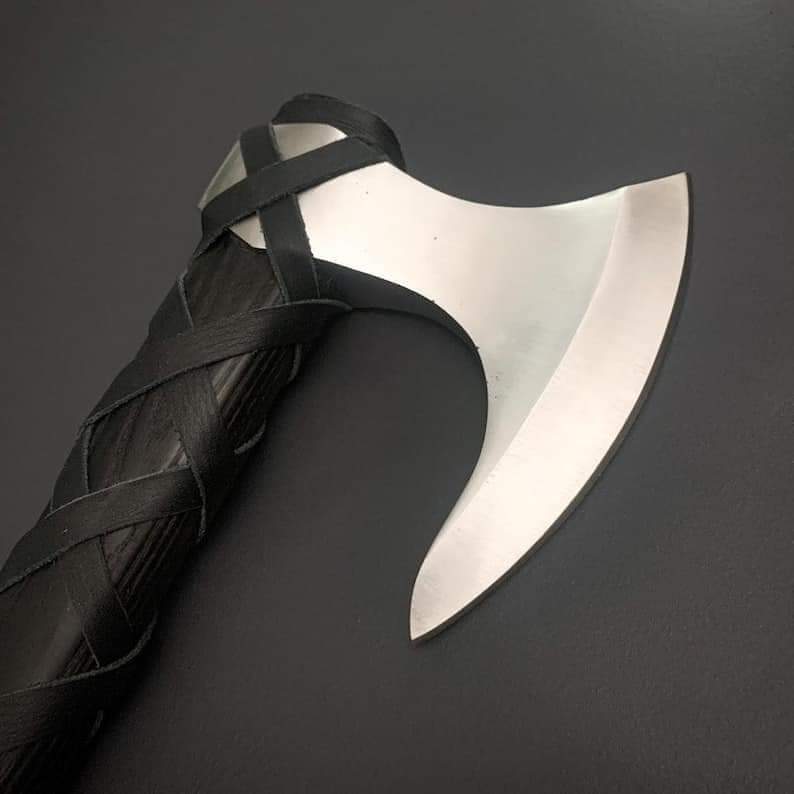 hunting axe, viking axe, with rose wood, engraved cutting ax - Inspire ...