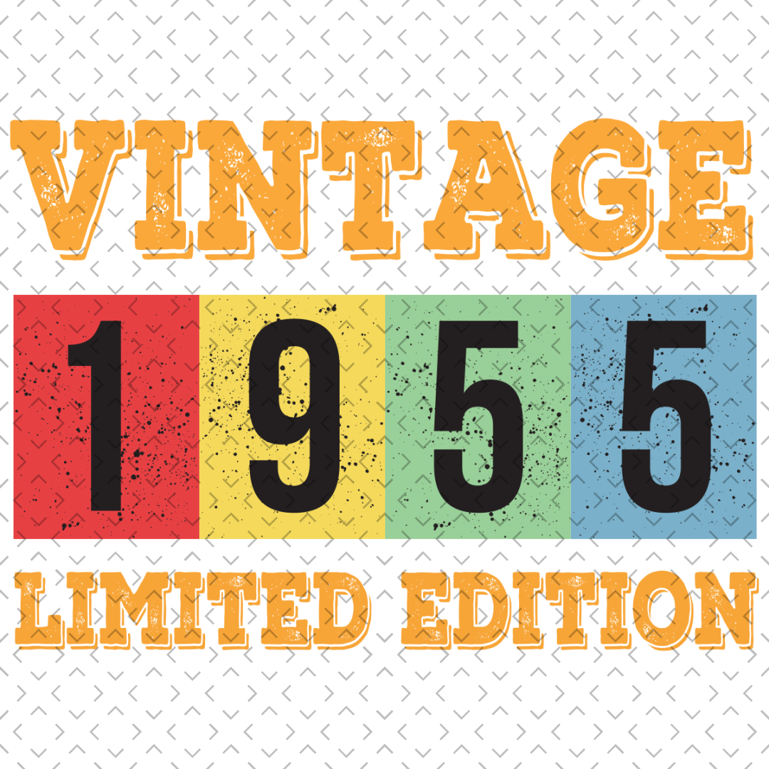 Vintage 1955 Limited Edition Svg, Birthday Svg, 1955 Limited | Inspire ...