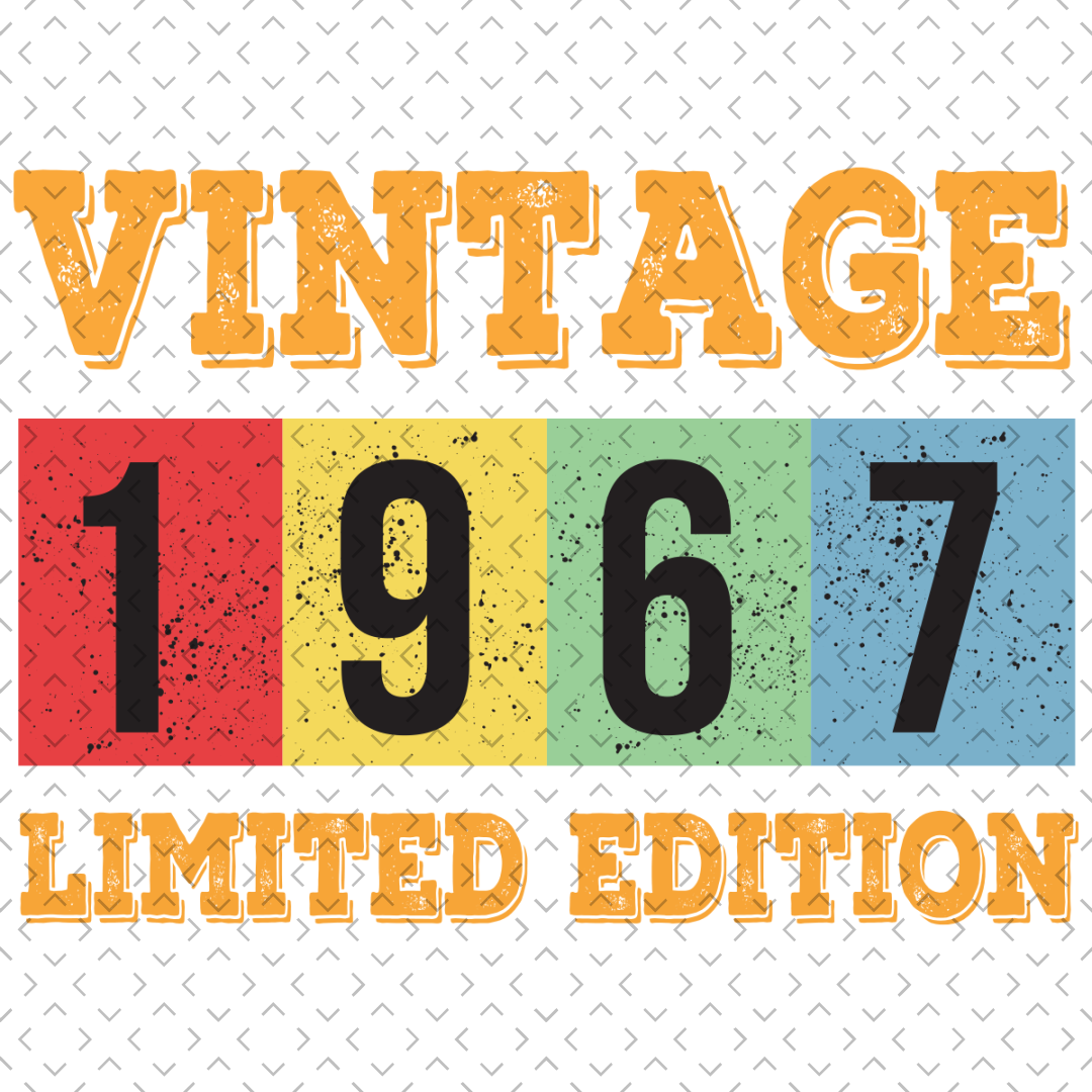 Vintage 1967 Limited Edition Svg, Birthday Svg, 1967 Limited | Inspire ...