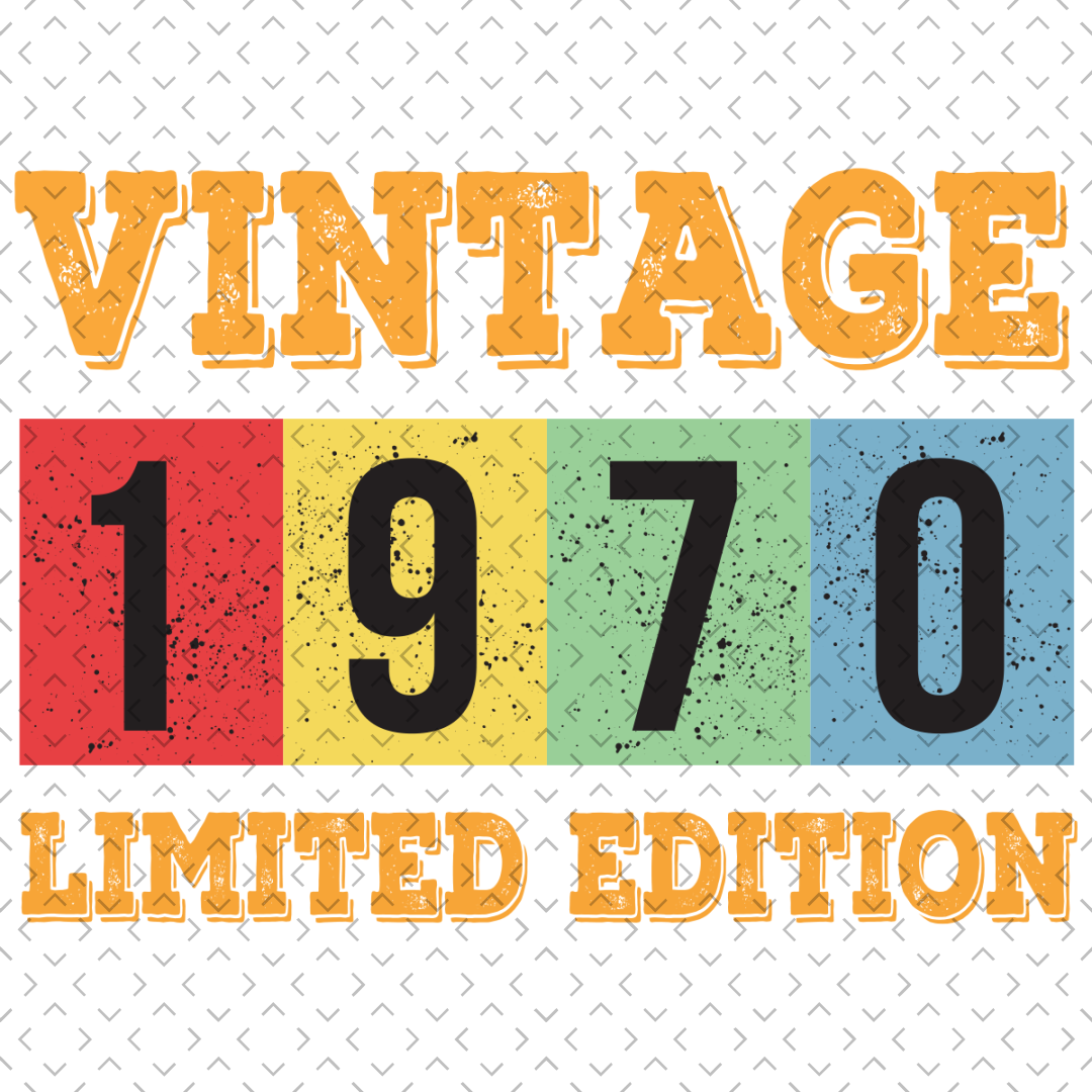 Vintage 1970 Limited Edition Svg, Birthday Svg, 1970 Limited | Inspire ...