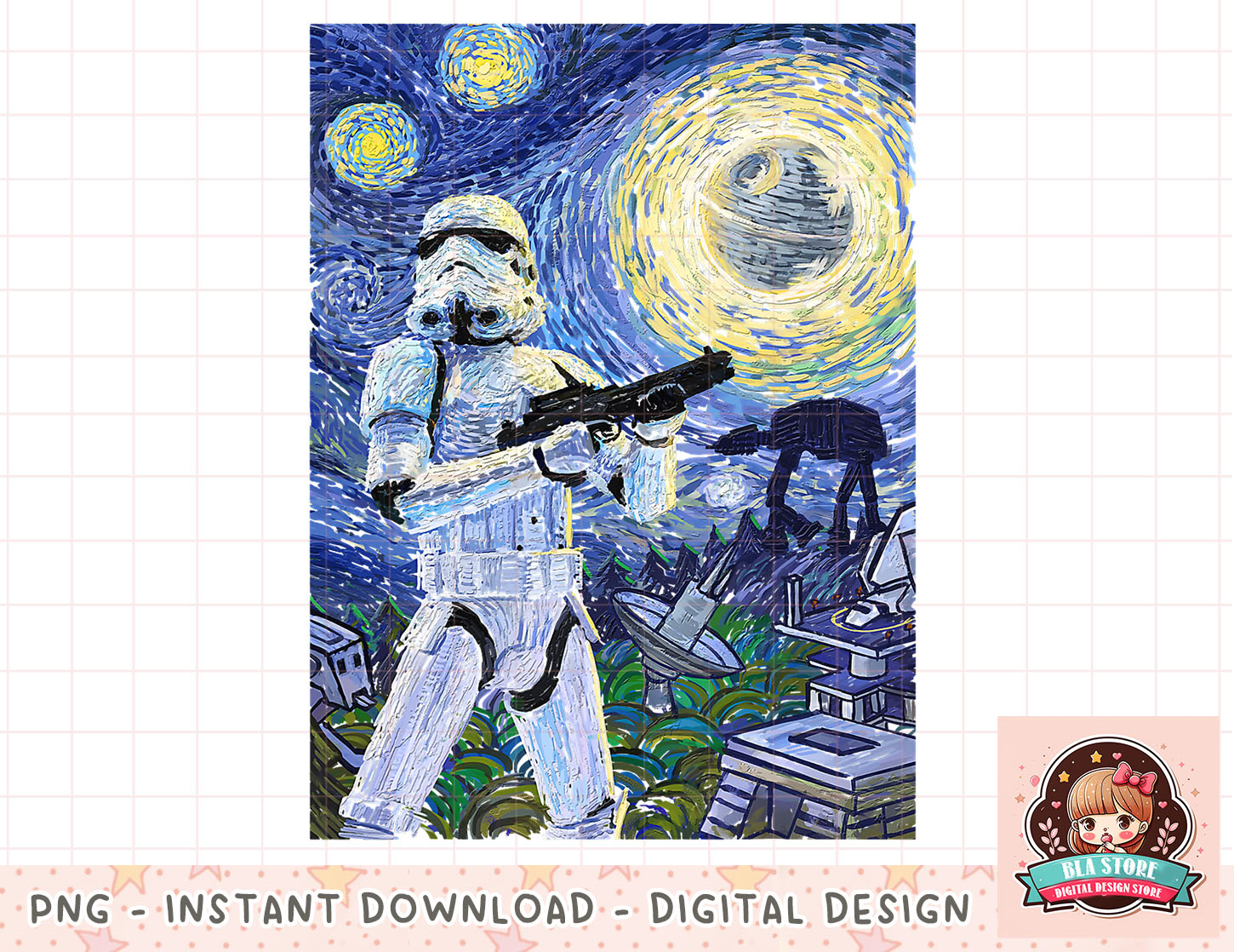 Star Wars Stormtrooper Starry Night Graphic png | Inspire Uplift