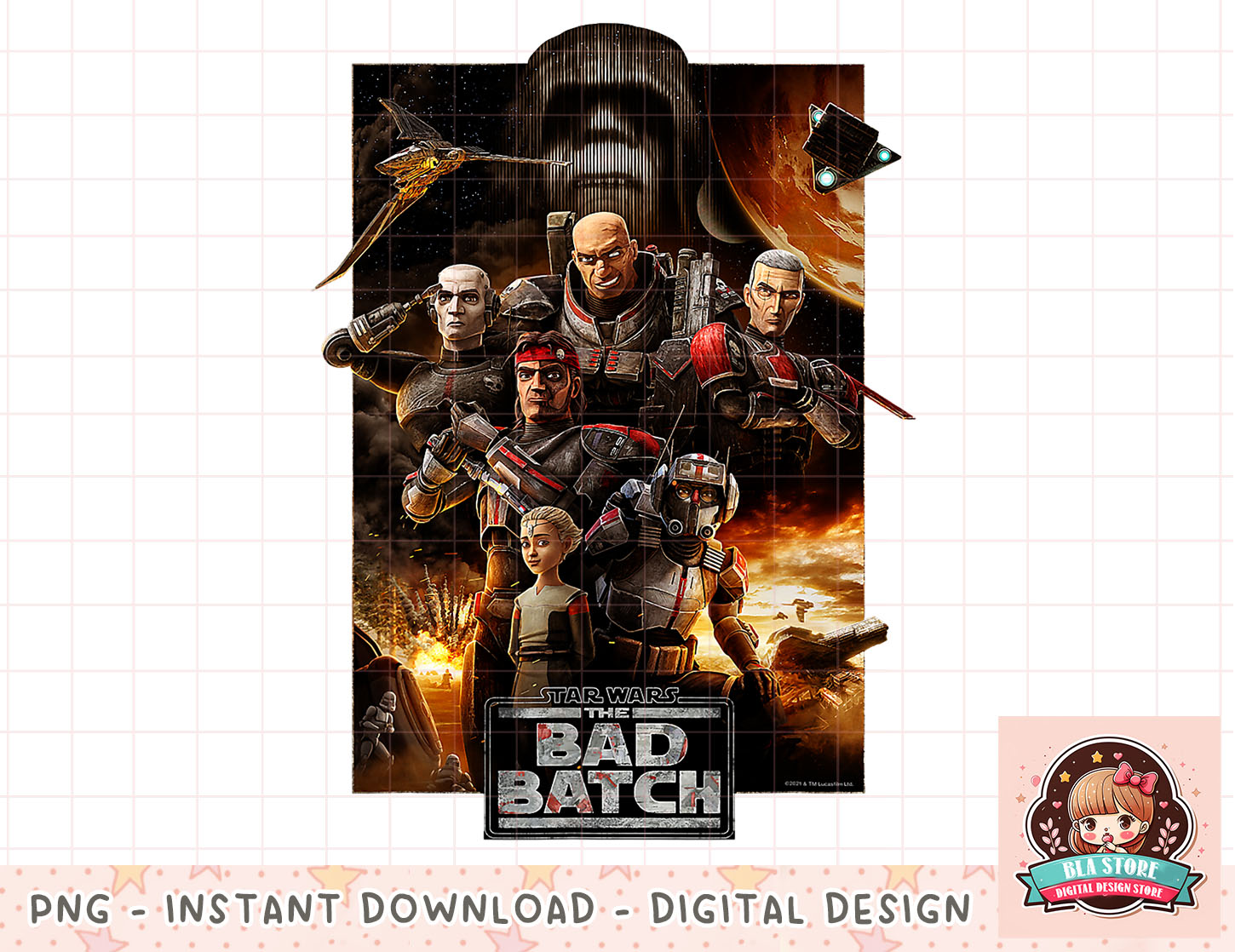 Star Wars The Bad Batch Series Poster png | Inspire Uplift