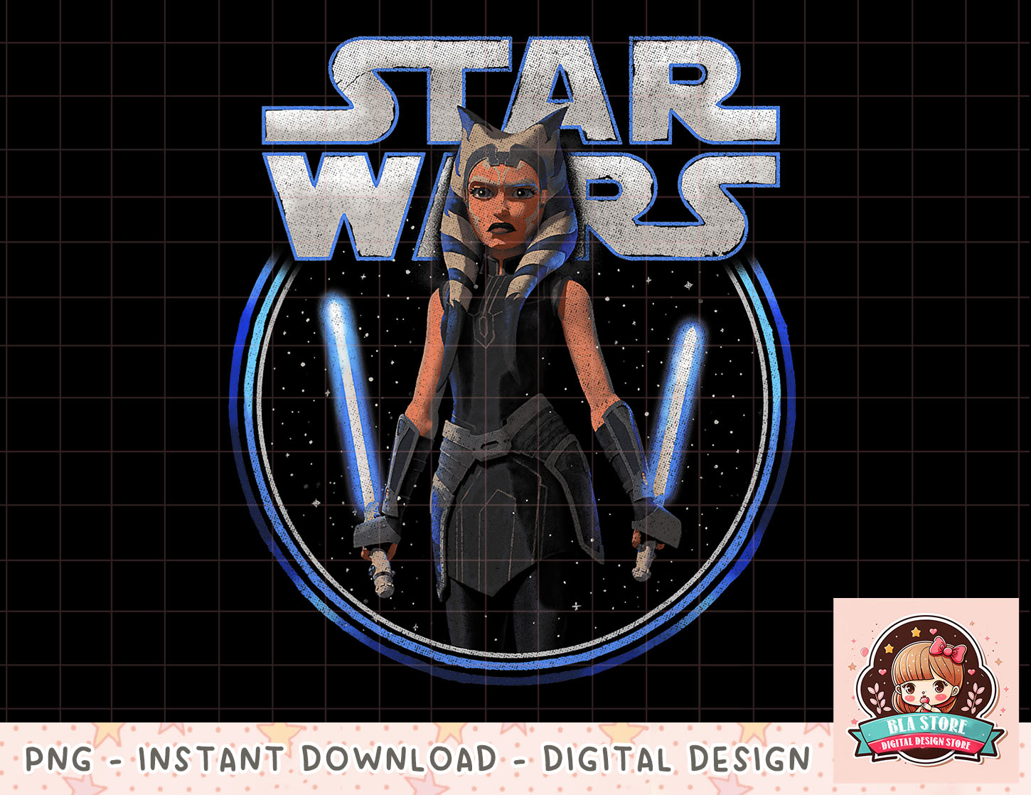 Star Wars The Clone Wars Ahsoka Dual Wield Portrait png - Inspire Uplift