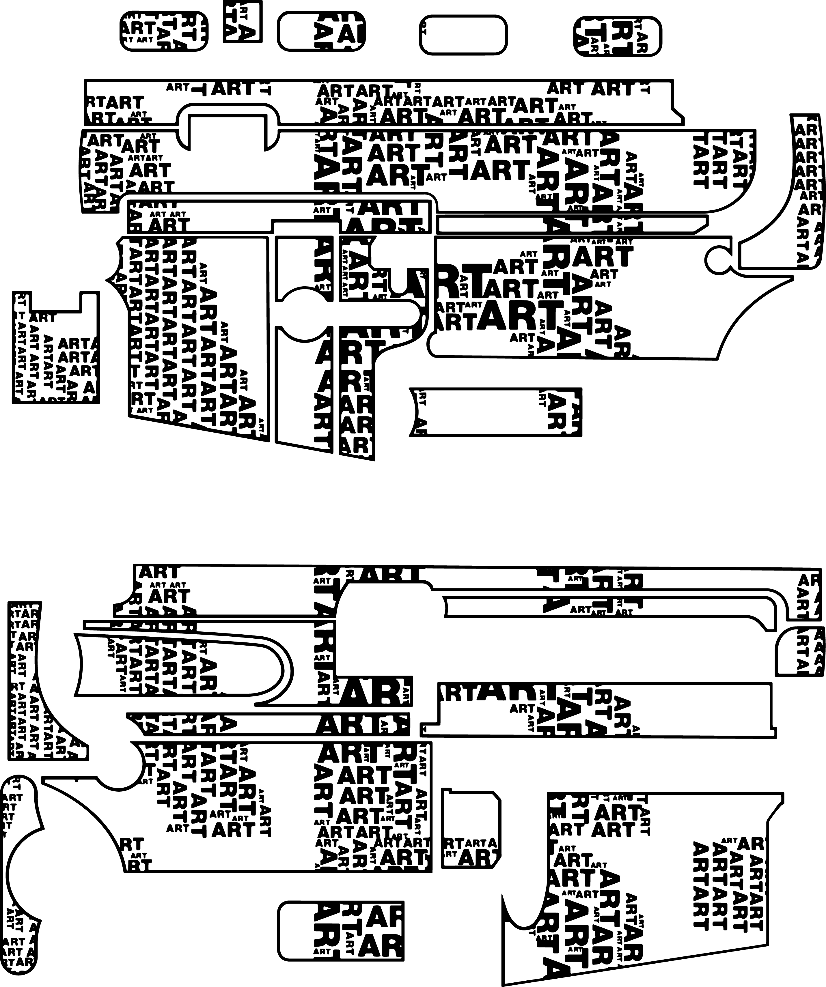 ar 15 gun engraving template svg vector file for laser engra - Inspire ...