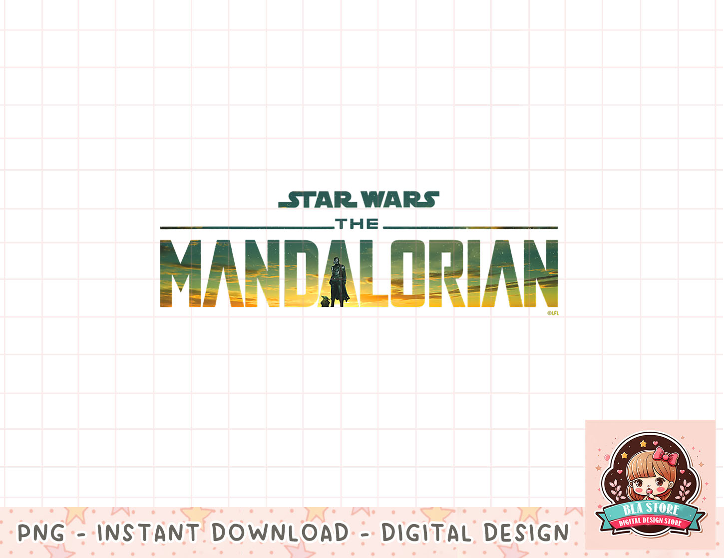 Star Wars The Mandalorian Season 3 Logo Grogu Disney png | Inspire Uplift
