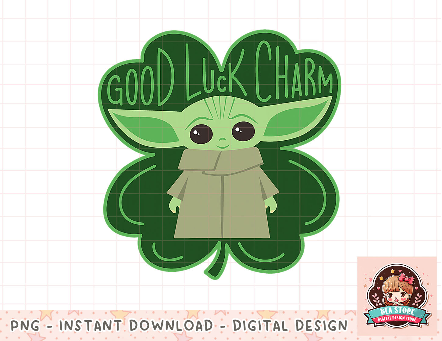 Star Wars The Mandalorian The Child Good Luck Charm Shamrock | Inspire ...