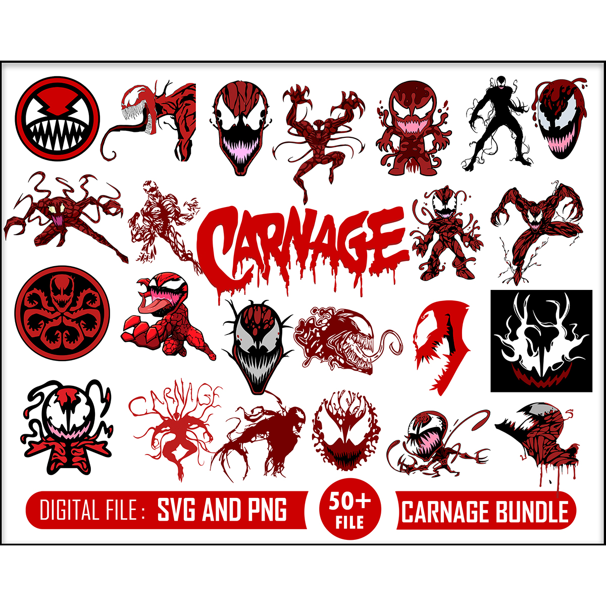 50 Carnage, Carnage svg, Dark carnage, Dark carnage svg, Bun - Inspire ...