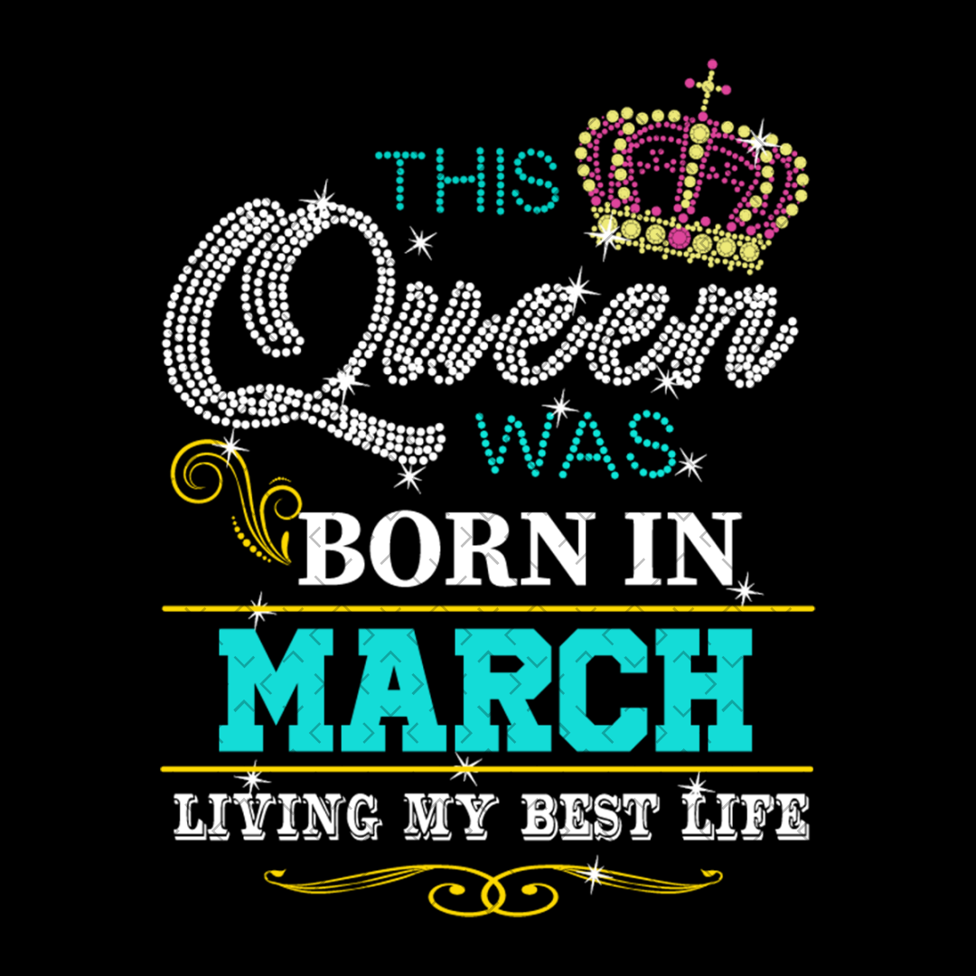 This Queen Was Born In March Svg, Birthday Svg, March Birthd | Inspire ...