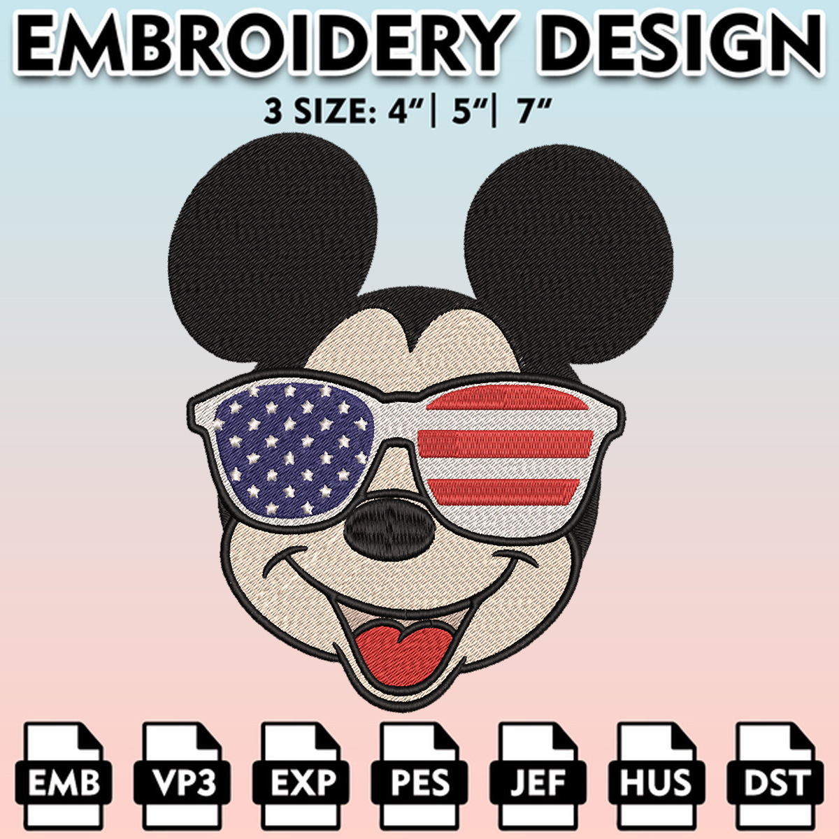 American Mickey Embroidery Designs, Fourth of July Embroider - Inspire ...