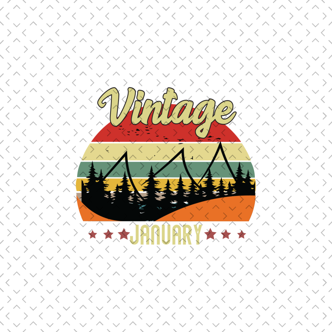 Vintage January Svg, Birthday Svg, January Birthday Svg, Bor | Inspire ...