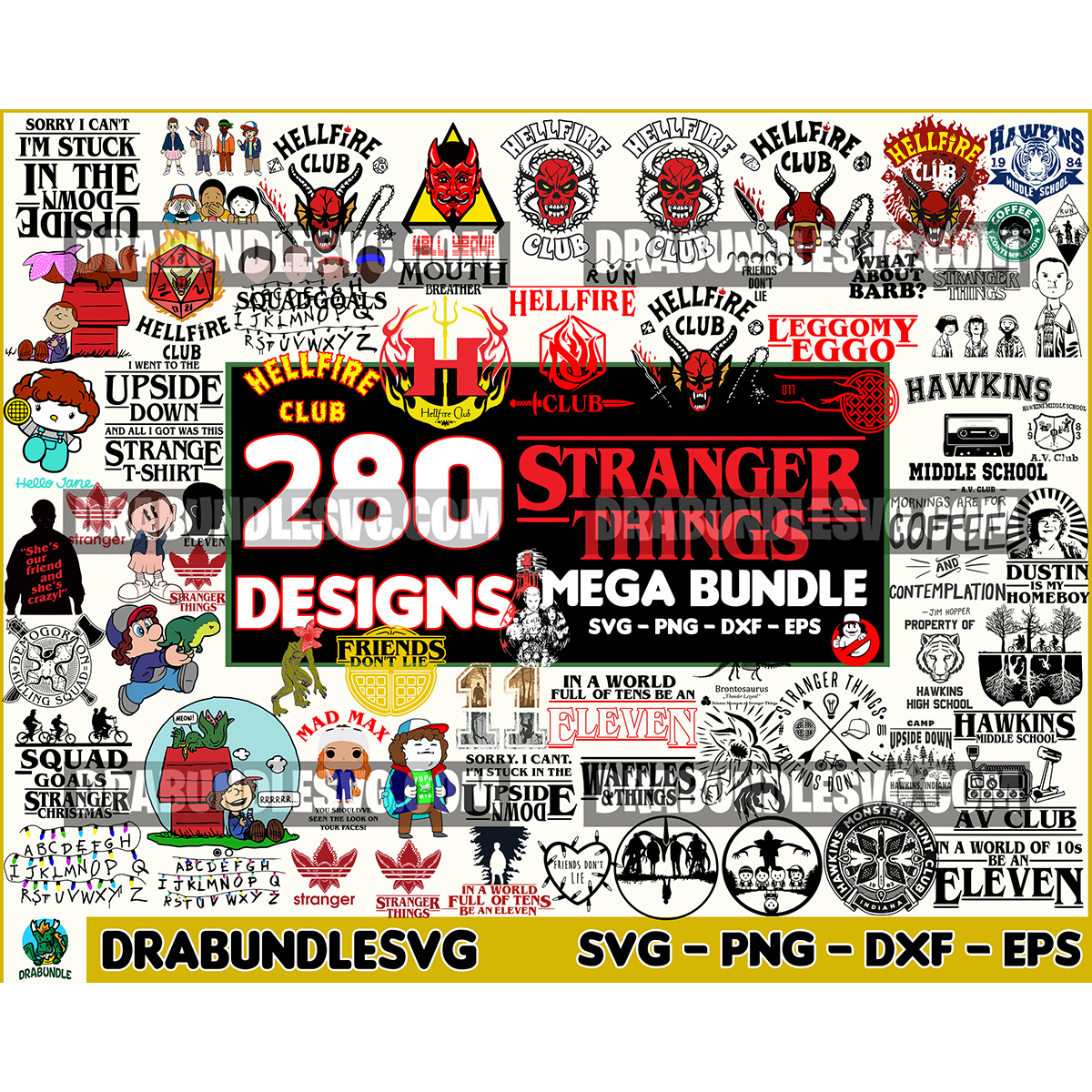 280 Hellfire Club Svg,Stranger Things SVG Bundle, Stranger T - Inspire ...