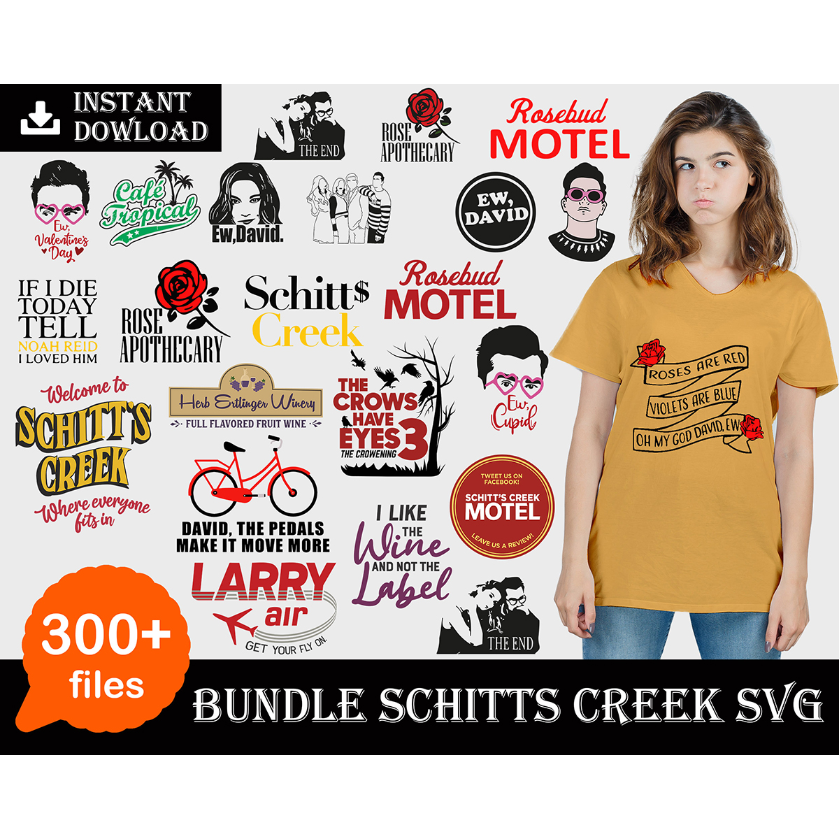 300 Mega bundle Schitts Creek svg png dxf, David Rose svg, E - Inspire ...