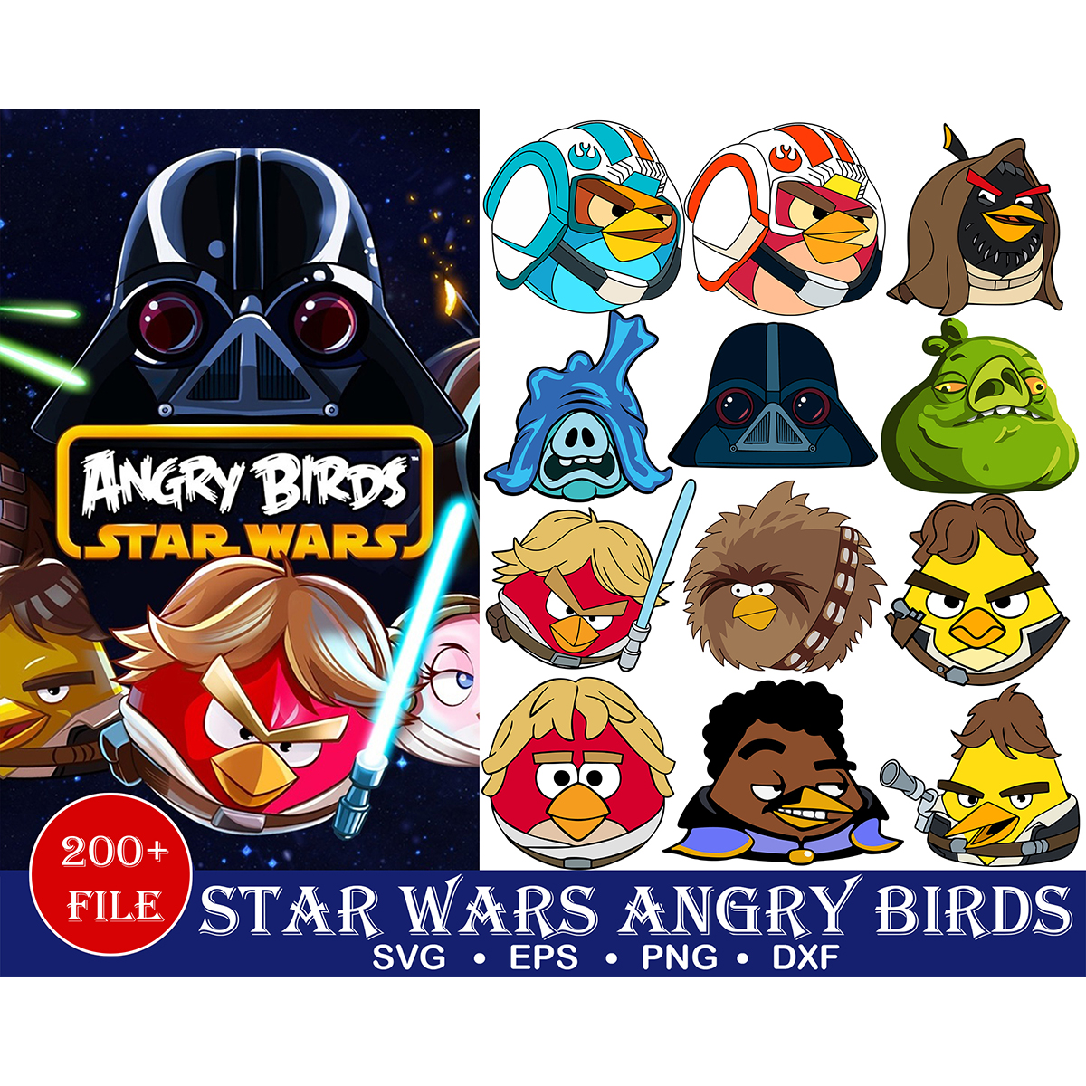 62 Star Wars Angry Birds svg,Star Wars svg, Star Wars charac - Inspire ...